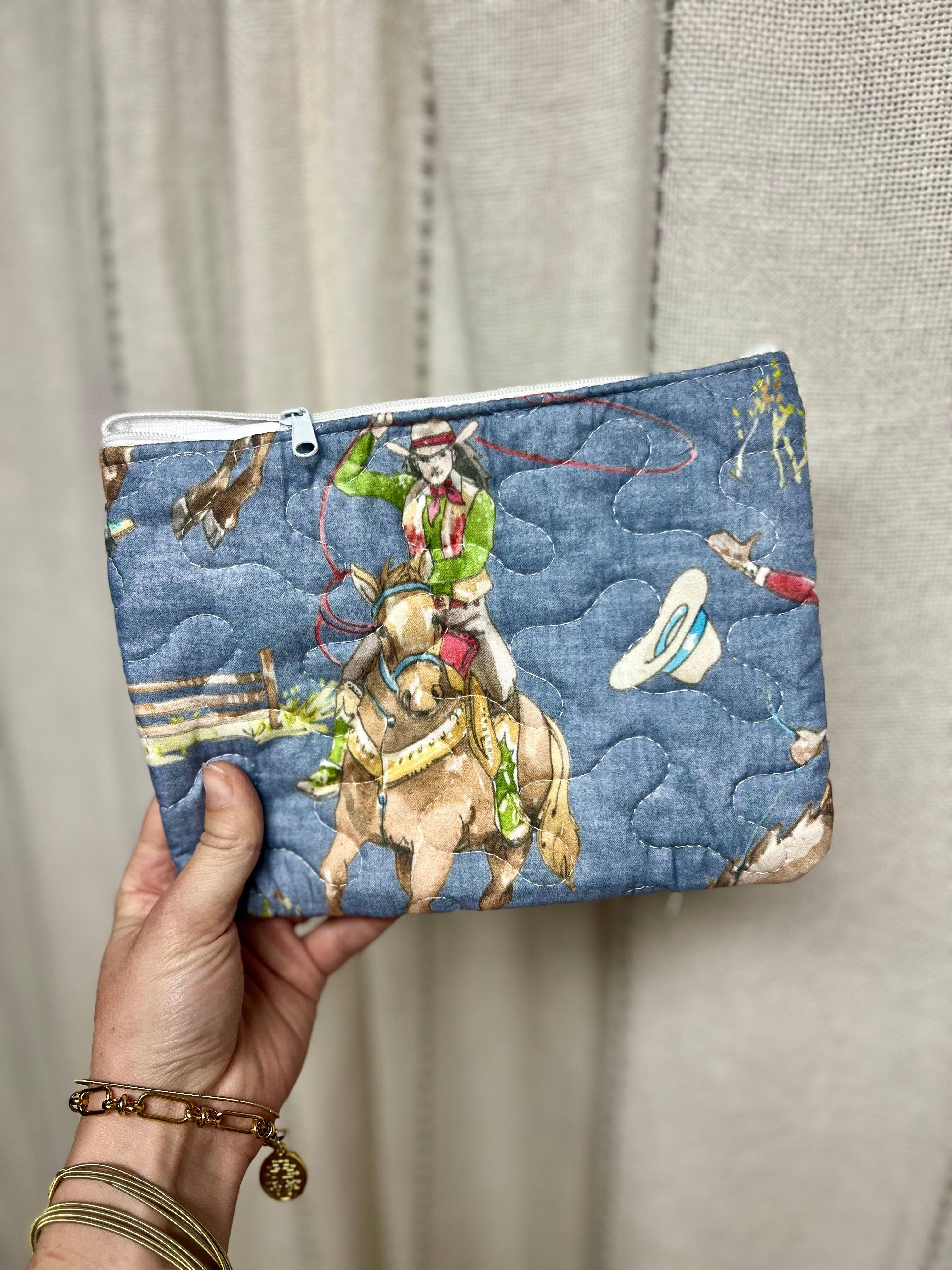 The Birdie Lasso Quilted Makeup Bag- Small – Big Country's Western Wear