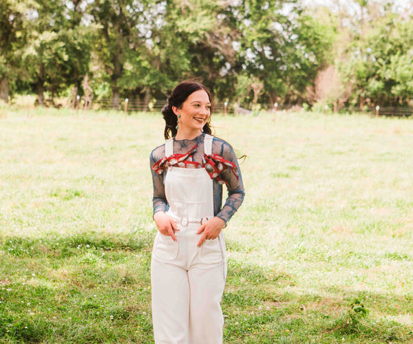 The Justice Overalls - Off White Denim Overalls | Classic Style – Big ...