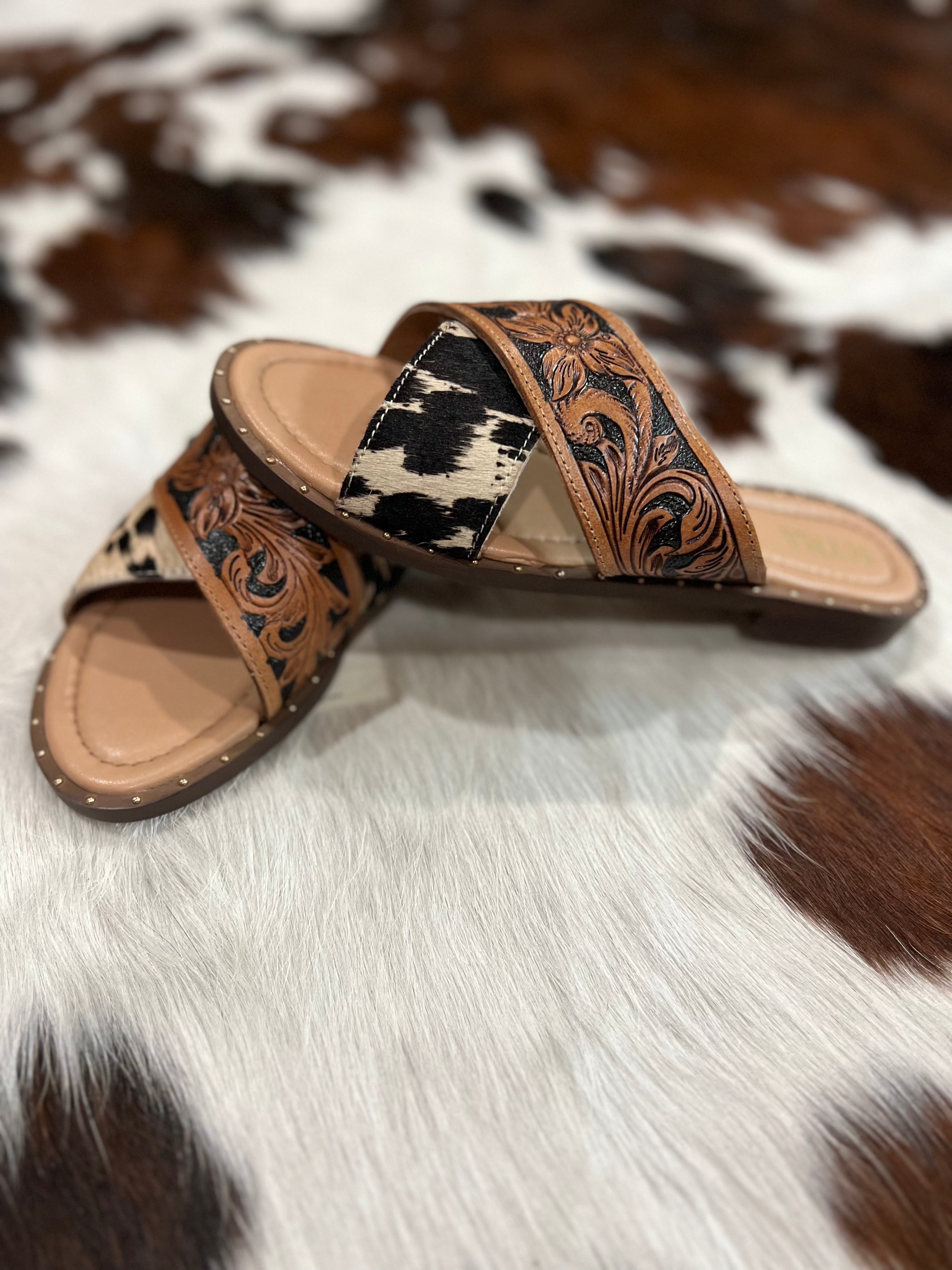 The Chappy Tooled Sandal - Big Country's Western Wear Footwear