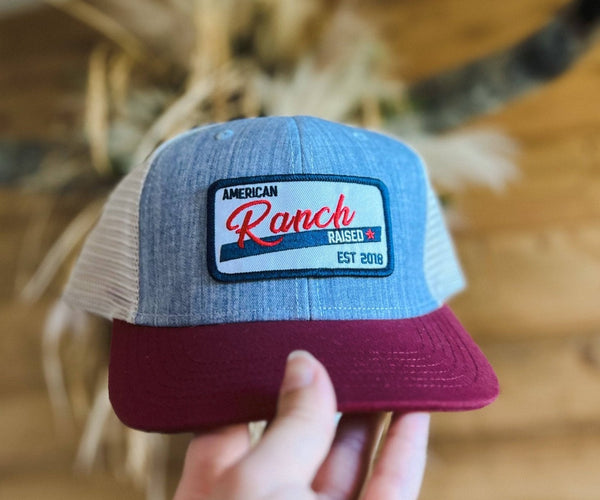 Patriotic Trucker Hat - American Ranch Raised | Cool Mesh – Big Country ...