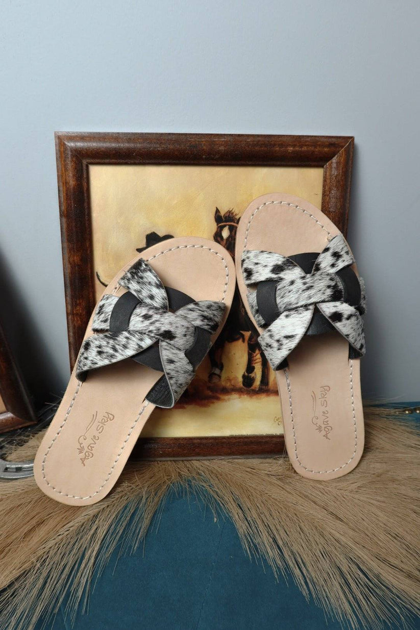 The Olivia Slides - Leather Slides | Comfortable Cowhide Sole – Big ...